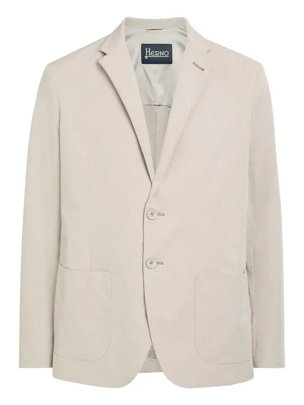 Herno Seersucker Blazer - Grey