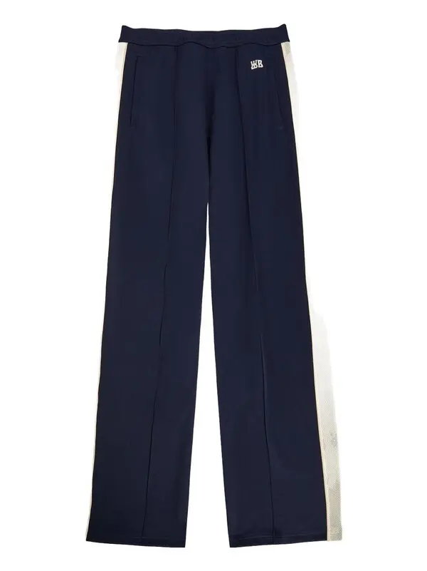 WALES BONNER Motion Panelled Jersey Track Pants - Navy