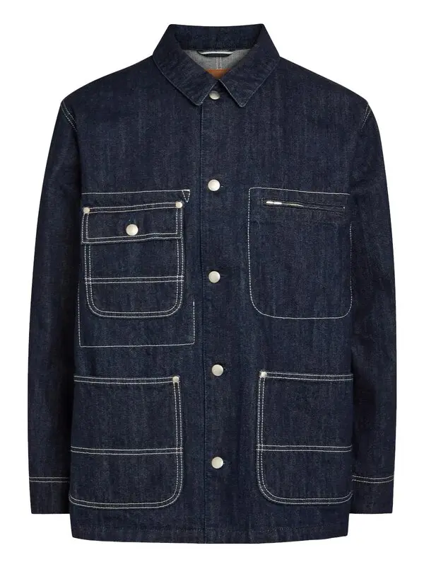 VOWELS Patch Pocket Denim Jacket - Indigo
