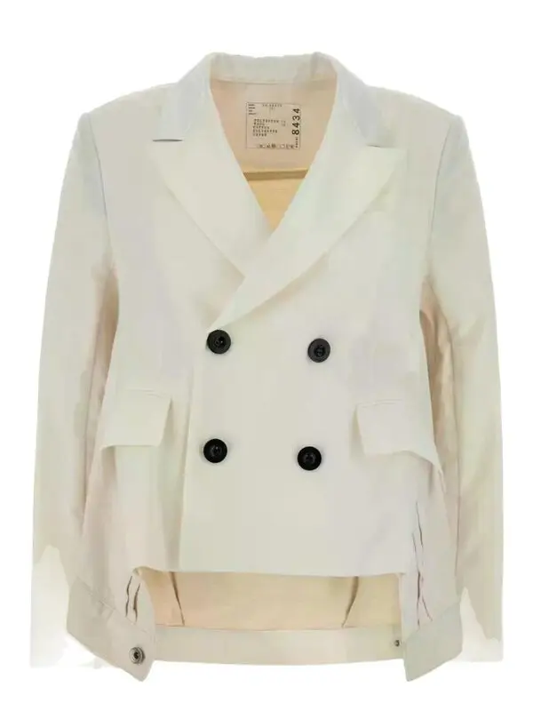 Sacai Button-fastening Jacket - Neutrals