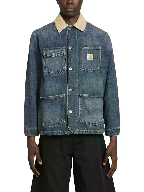 Carhartt Work In Progress Long-sleeve Jacket With Patch Pockets - Blue