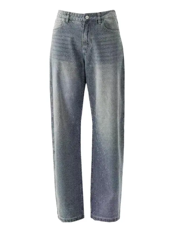 TWENTY FOURHAITCH Belt-loops Straight Leg Jeans - Blue