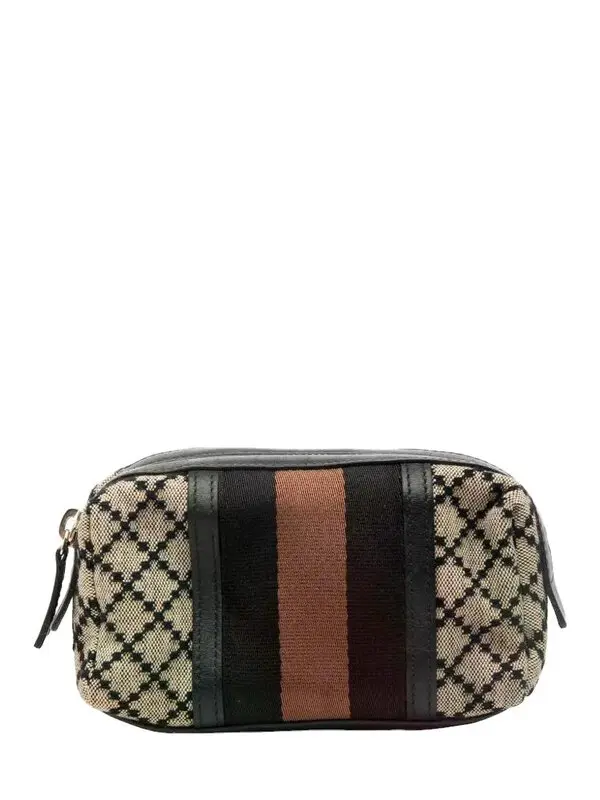 Gucci Diamante Canvas Web Pouch - Neutrals