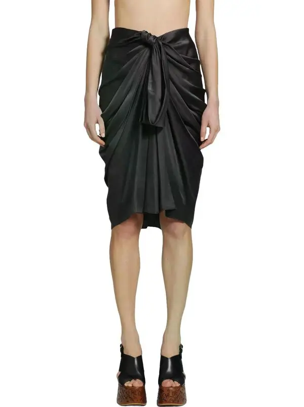 Chloé Knot Detailed Skirt - Grey