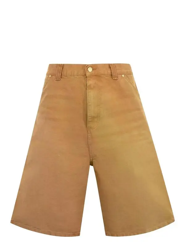Carhartt Work In Progress Logo-patch Denim Shorts - Brown