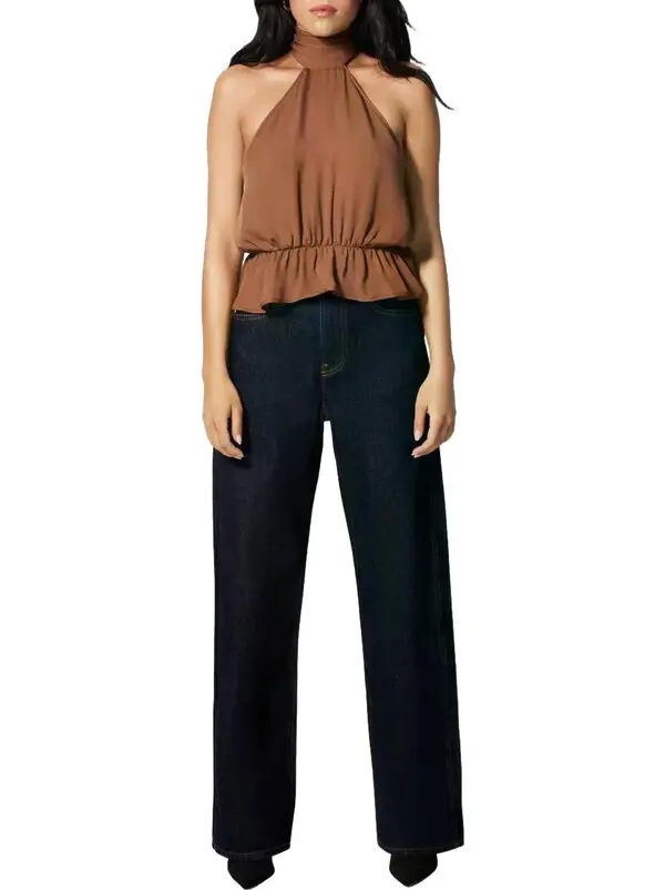 Kiki De Montparnasse Georgette Halter Top - Brown