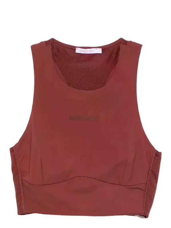 Patrizia Pepe Logo-detail Sleeveless Top - Brown