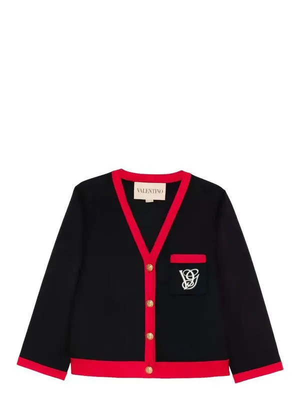 Valentino Garavani Chest-pocket Cardigan - Blue