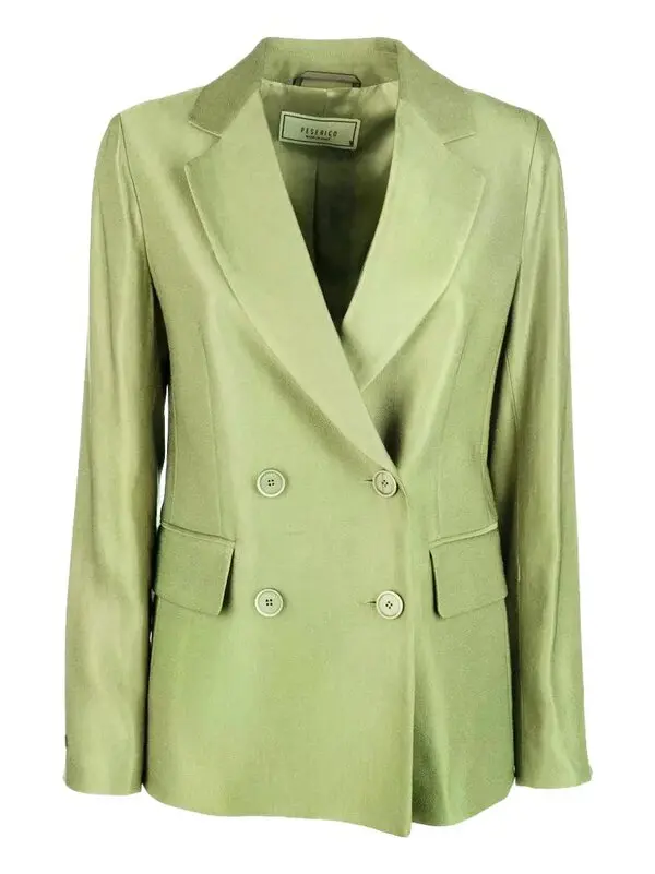 Peserico Double-breasted Blazer - Green