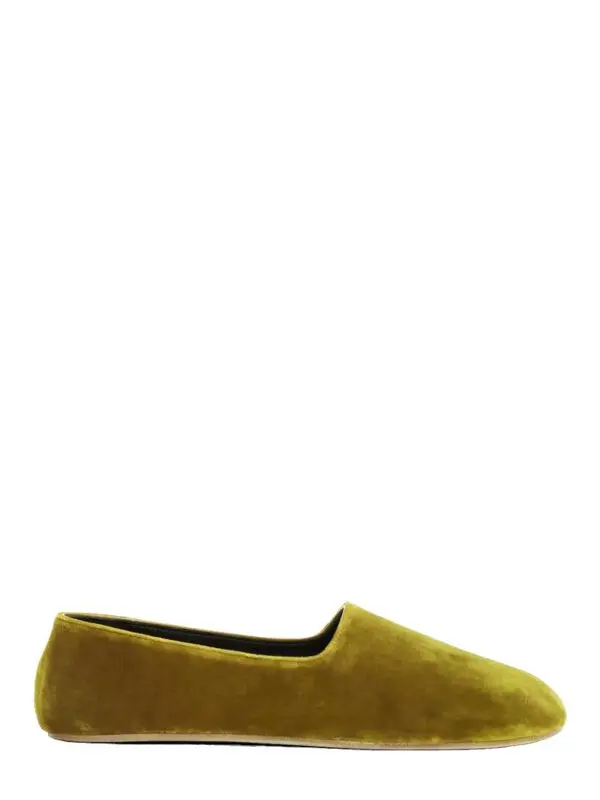 THE ROW Ponti Velvet Loafers - Green