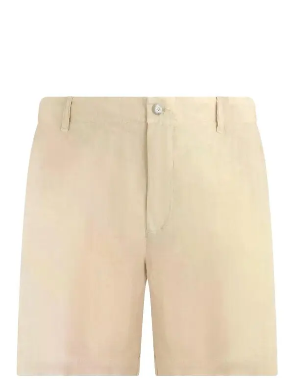 120% Lino Elasticated-waist Shorts - Neutrals
