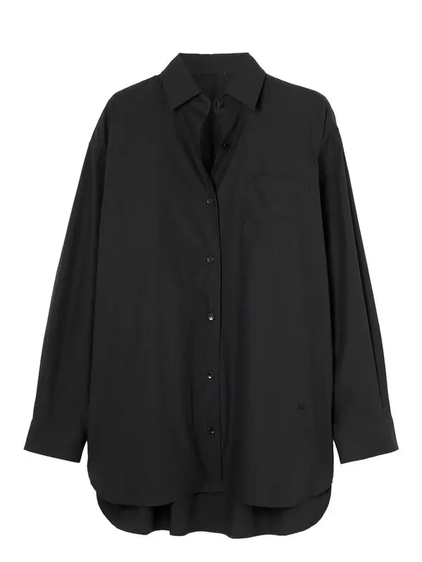 AGOLDE Oversized Organic Cotton-poplin Shirt - Black
