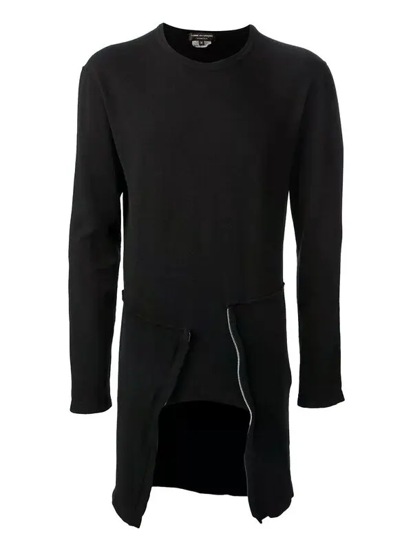 Comme Des Garçons Zip Detail Top - Black