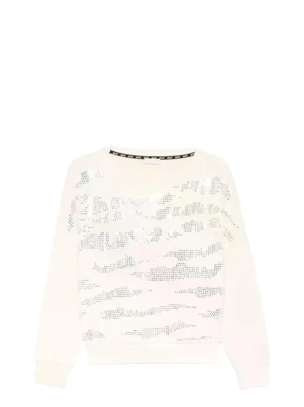 Liu Jo Crystal-embellished Sweatshirt - Neutrals