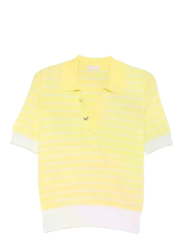 Liu Jo Striped Polo Knitwear - Yellow