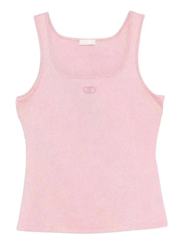 Liu Jo Logo-embroidered Tank Top - Pink