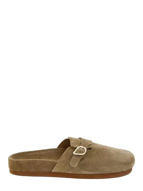 ANCIENT GREEK SANDALS Vasilista Buckle Strap Mules - Green