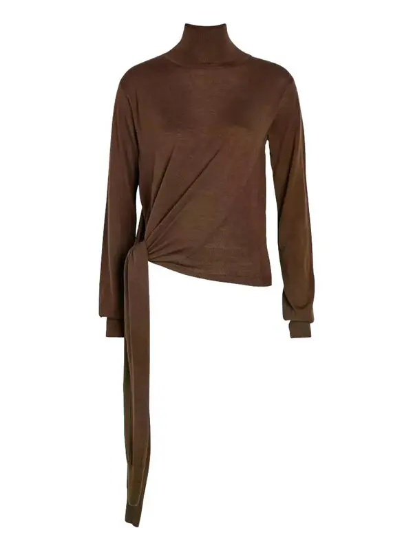 RÓHE Tie-detail Roll-neck Knitwear - Brown