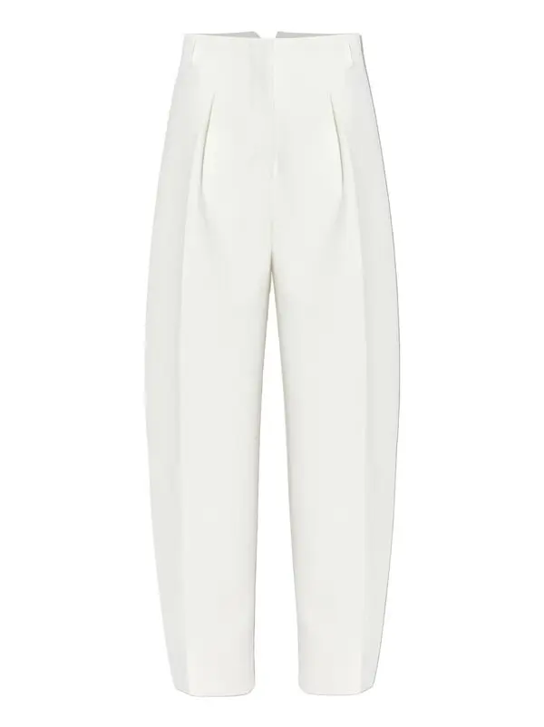 Jacquemus Ovalo Crease Trousers - White