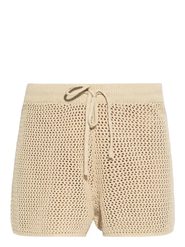 RETHINKIT STUDIOS Cotton Knit Shorts - Beige