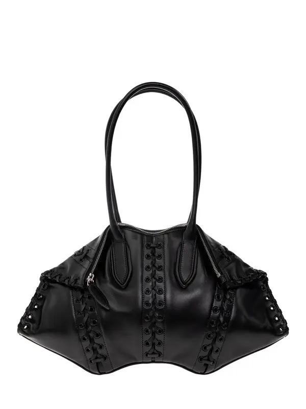 Alexander McQueen Manta Shoulder Bag - Black