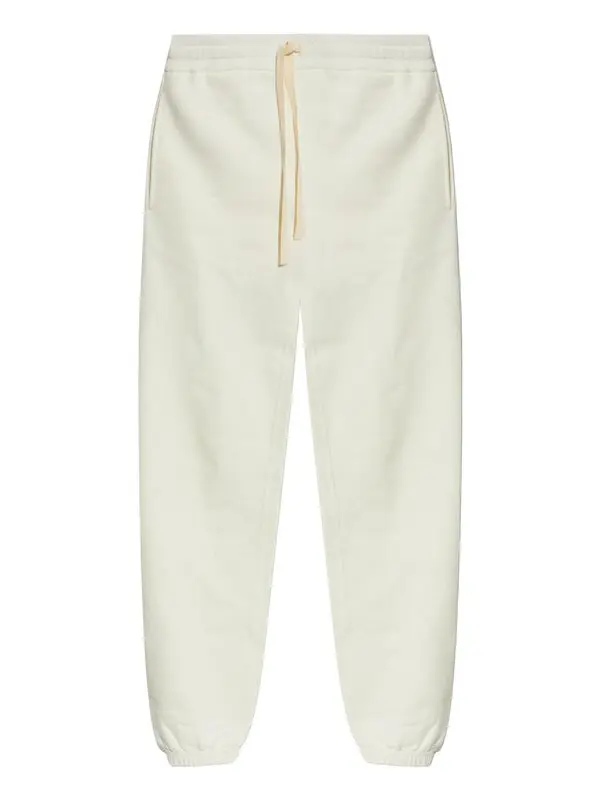 JIL SANDER Sweatpants With Ribbed Cuffs - Cream