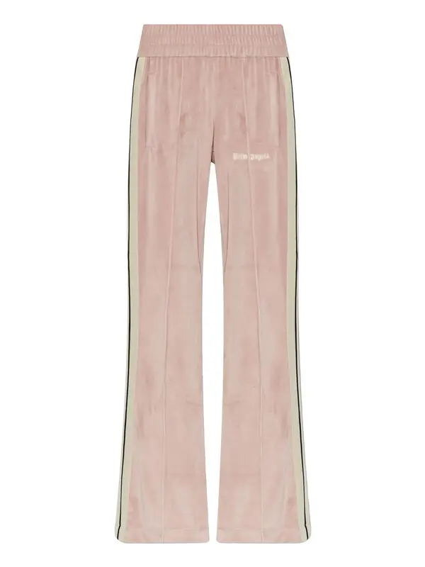 Palm Angels Velvet Trousers With Side Stripes - Pink