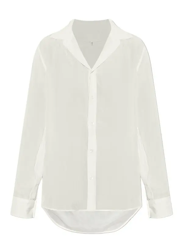 MAISON MARGIELA Silk Button-up Shirt - White
