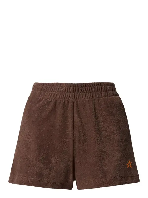 Perfect Moment Terry Cotton Shorts - Brown
