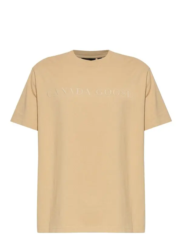 Canada Goose T-shirt With Logo - Beige
