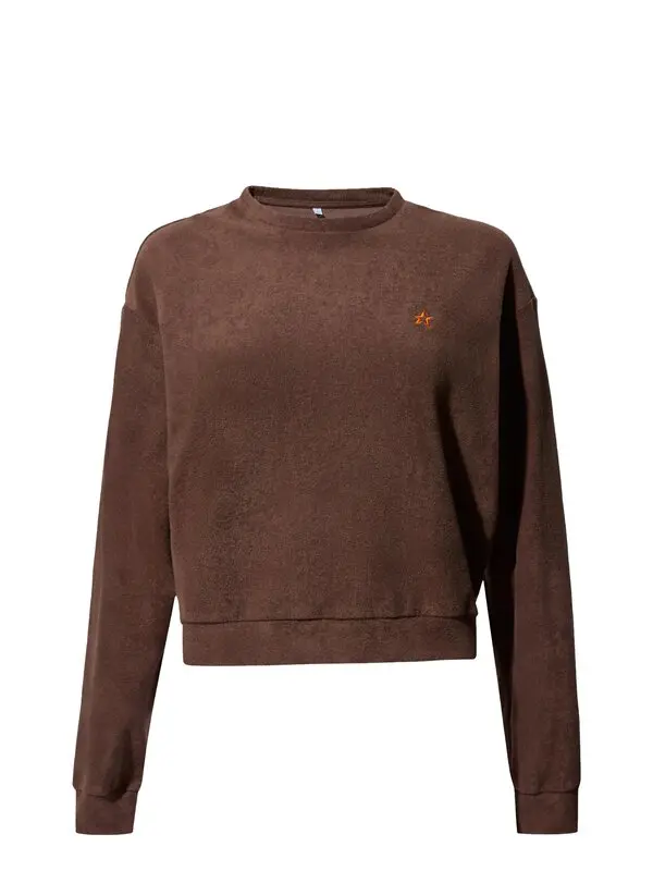 Perfect Moment Cotton Terry Sweatshirt - Brown