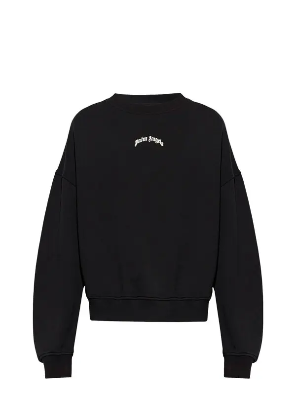 Palm Angels Sweatshirt With Logo Print - Black