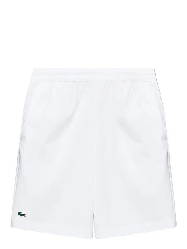 Lacoste Shorts With Logo Patch - White