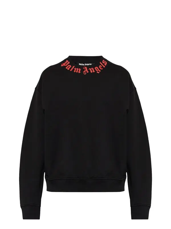 Palm Angels Sweatshirt With Logo - Black