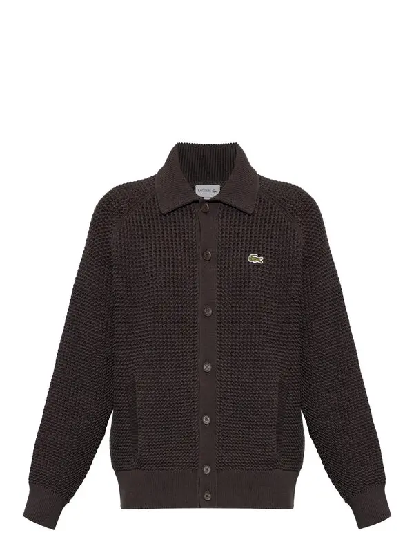 Lacoste Cardigan With Pockets - Brown