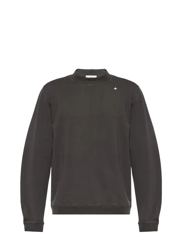 Stone Island Sweatshirt With Embroidered Logo - Grey
