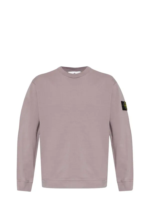 Stone Island Sweatshirt With Logo Patch - Purple