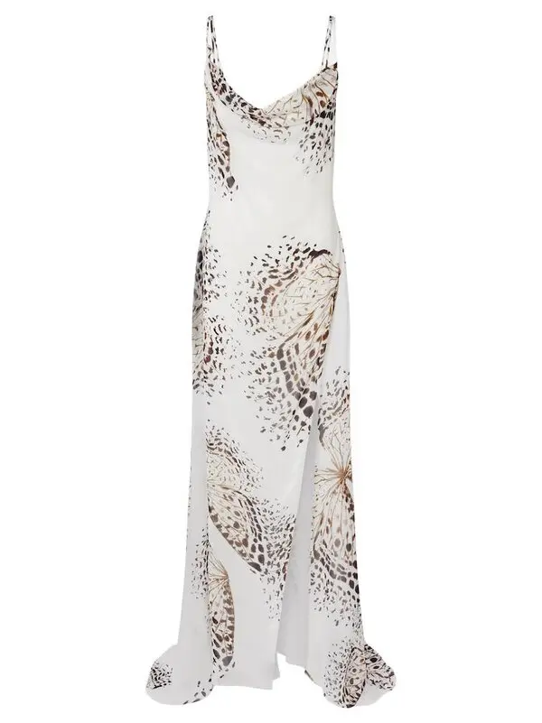 Blumarine Floral Maxi Dress - White