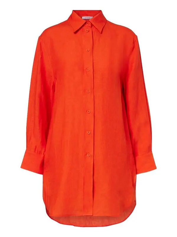 ERES Mignonnette Oversized Linen Shirt - Orange