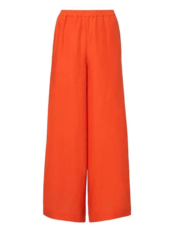ERES Select Linen Wide-leg Pants - Orange