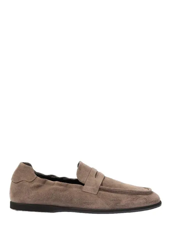 Brioni Suede Penny Loafers - Beige