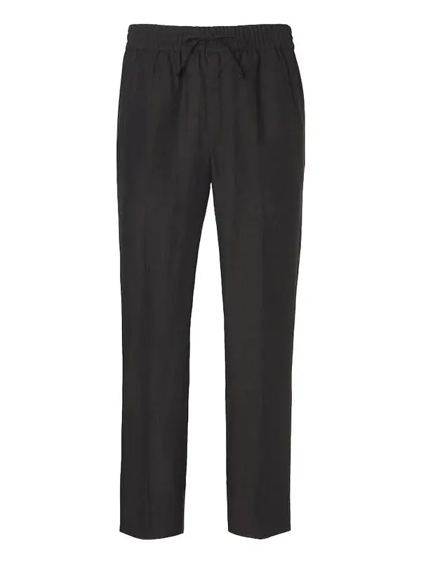 Brioni Linen Straight-leg Trousers - Brown