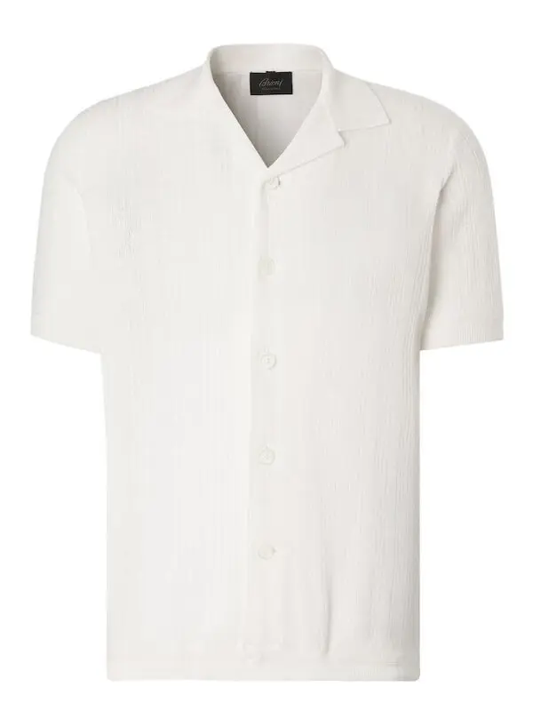 Brioni Linen And Cotton Shirt - White