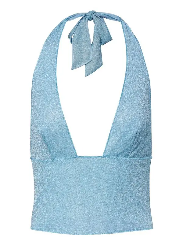 Oseree Lumière Halterneck Top - Blue