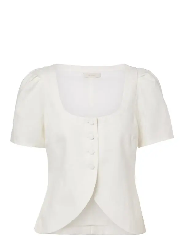 Faithfull The Brand Emma Linen Top - White