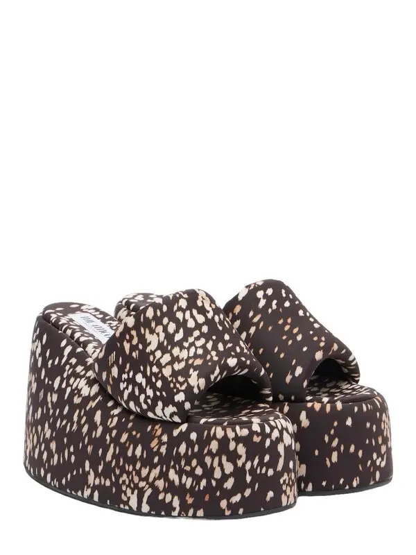 Attico Mochi Leopard-print Platform Sandals - Brown
