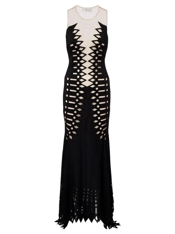 Blumarine Mesh Gown - Black