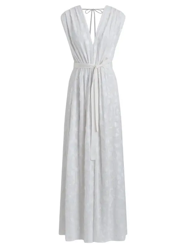 Scanlan Theodore Beaded Long Dress - White