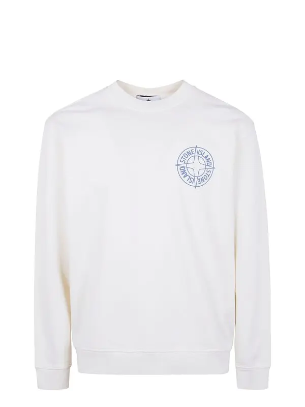 Stone Island Round Neck Sweatshirt - White