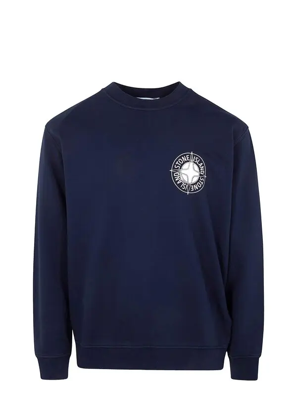 Stone Island Round Neck Sweatshirt - Blue